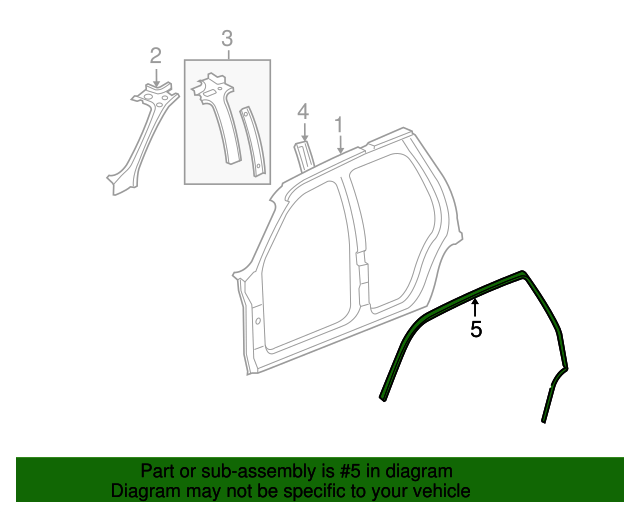 2007-2014 GM Front and Rear Driver Side Door Upper Auxiliary ...