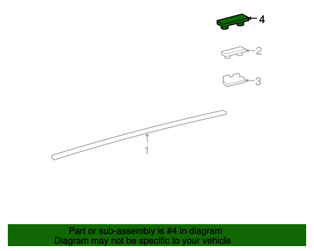 2001-2013 Toyota Drip Molding End Cover 75596-02020 | McGeorge Toyota Parts