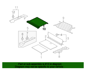 Genuine Pkg Tray Cover for 2005-2016 Land Rover | Land Rover Part ...
