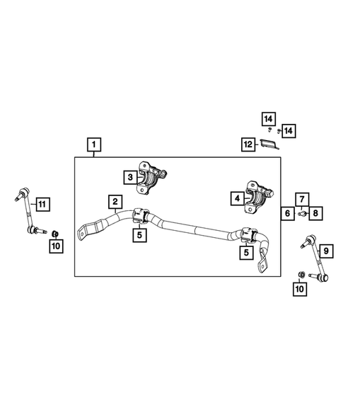 Front Stabilizer Bar for 2023 Jeep Grand Cherokee | Mopar eStore