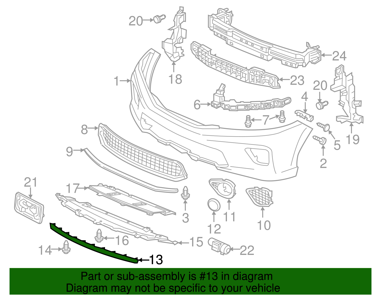 71110-T2A-A00 - 2013-2016 Honda Accord - Spoiler Front Bumper Lip ...