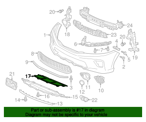 71107-T2A-A00 - Duct Front Bumper (Lower) - 2013-2015 Honda Accord ...