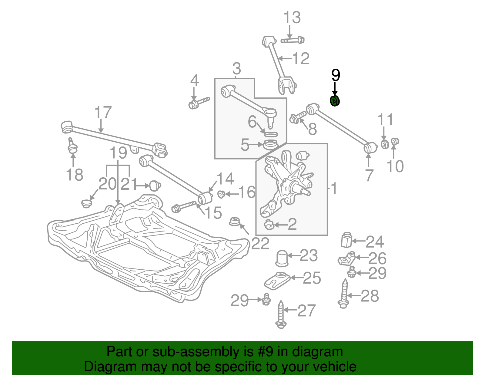 52388-SDA-A00 - Alignment Camber Adjusting Eccentric 2005-2007 Honda ...