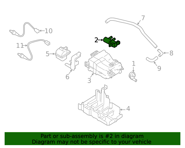 2009-2019 Nissan PCV Valve 11810-5H71A | TascaParts.com