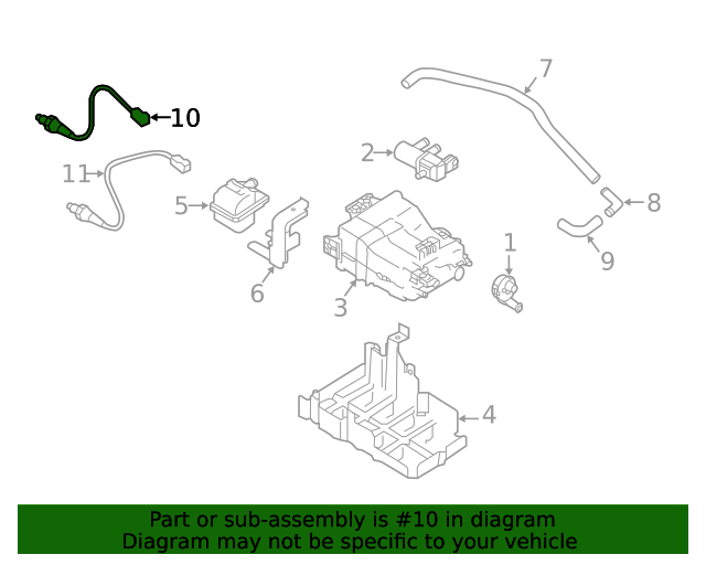 2018-2024 Nissan Ft Oxygen Sensor 22693-5RB0A | Nissan Parts OEM