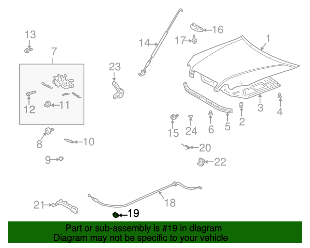 1990-2007 Lexus Release Cable Retainer Clip 90467-09043 | OEM Parts Online
