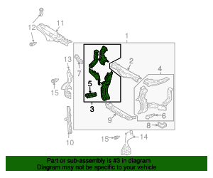 2004-2009 Lexus Side Support 53202-0E011 | OEM Parts Online