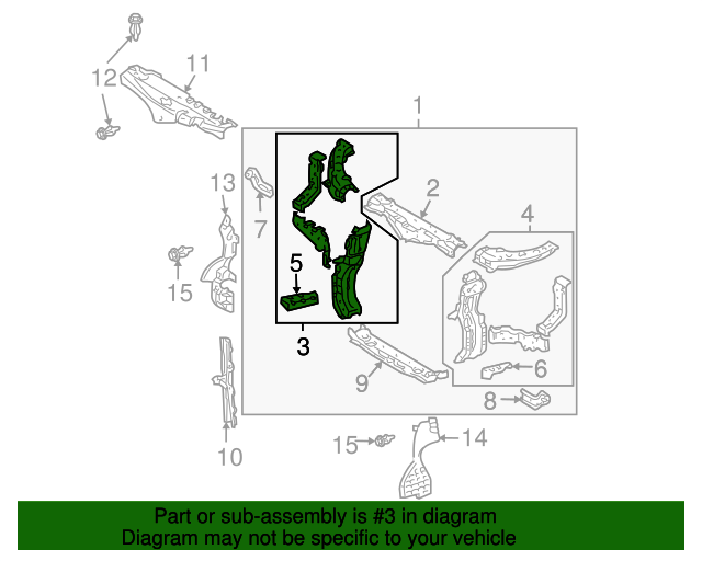 53202-0E011 - Side Support 2004-2009 Lexus | Lexus of Stevens Creek Parts
