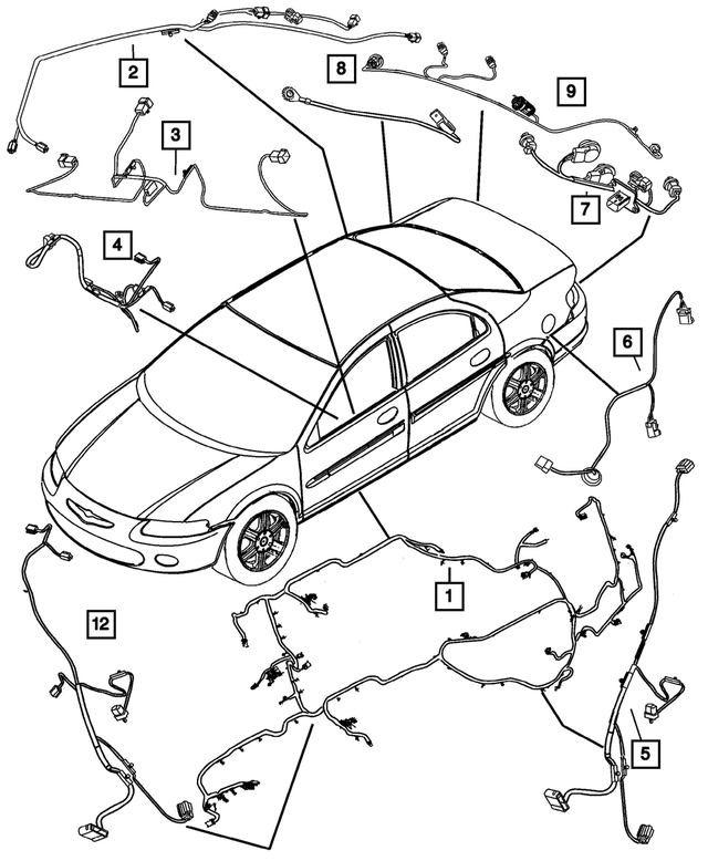 2004 Mopar Headliner Wiring 5087216AA | Mopar eStore