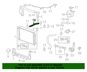 2010-2017 GM Radiator Inlet Hose 23153553 GM | GMPartsDirect.com