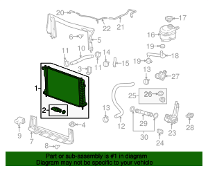 2010-2017 GM Radiator 25952759 GM | GMPartsDirect.com
