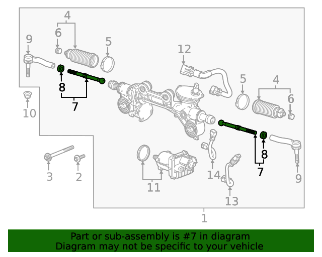 2019-2024 GM Front Steering Linkage Inner Tie Rod 84674099 GM ...
