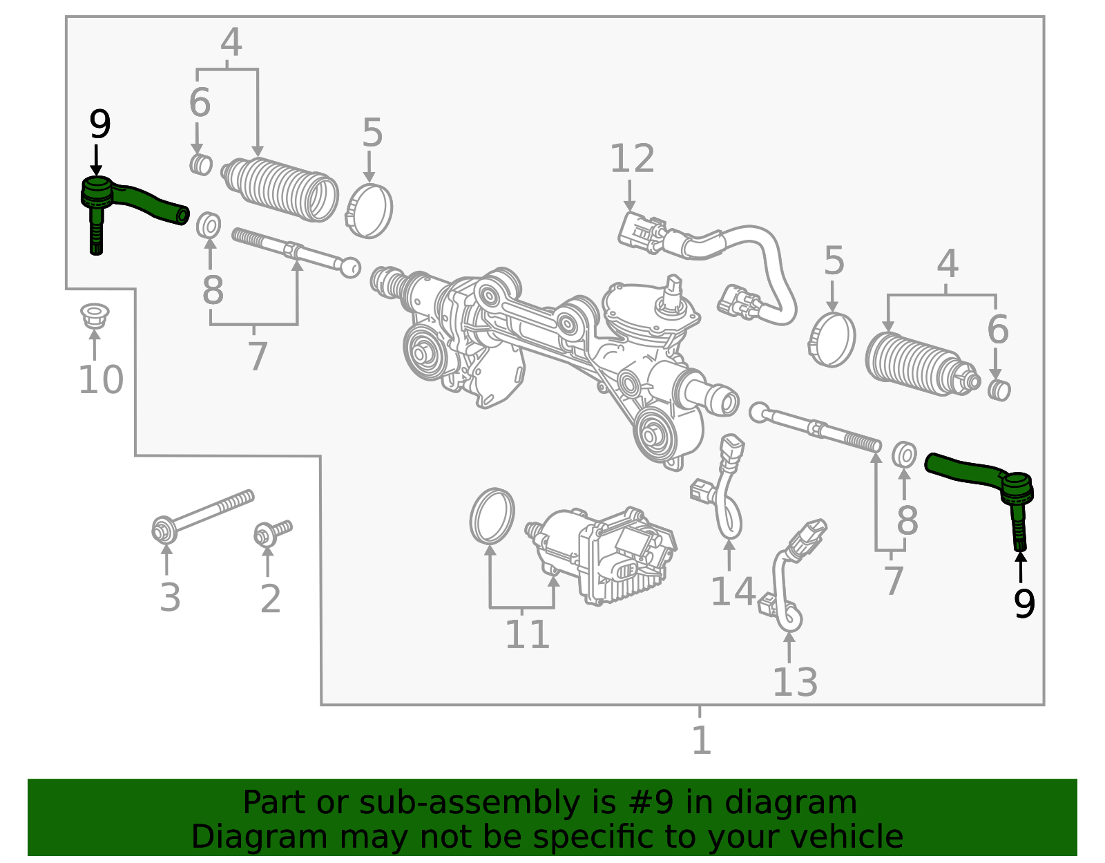 2019-2025 GM (Replaces 84179762) Driver Side Steering Linkage Outer Tie ...