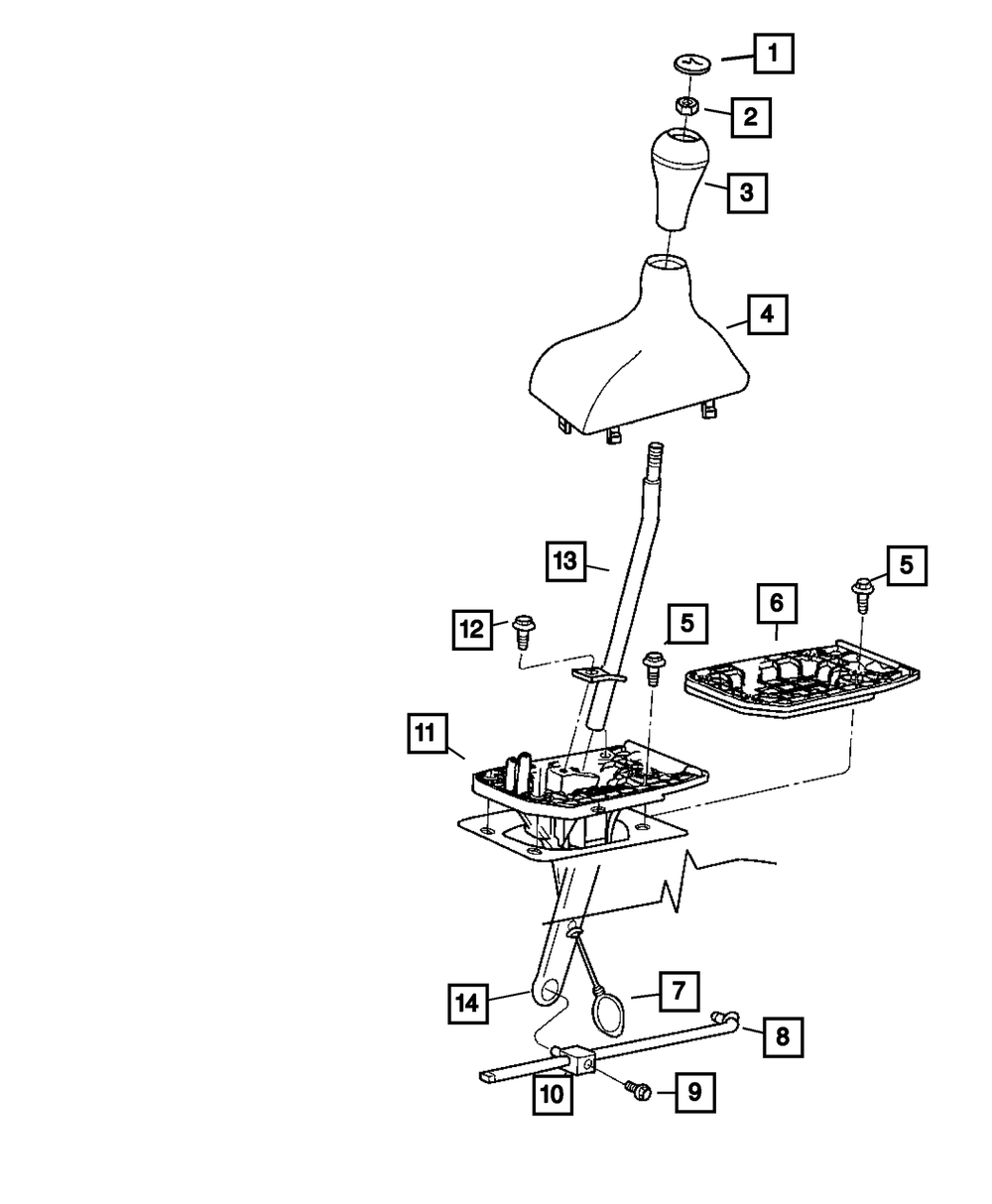 2005-2012 Mopar 55366066ab Transfer Case Shifter Linkage Rod 2005-2015 ...