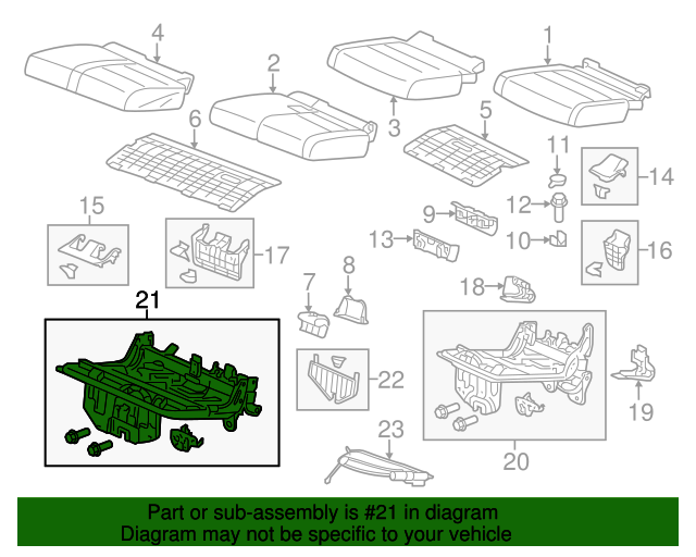 Frame L 82536-TK8-A02 | OEM Parts Online