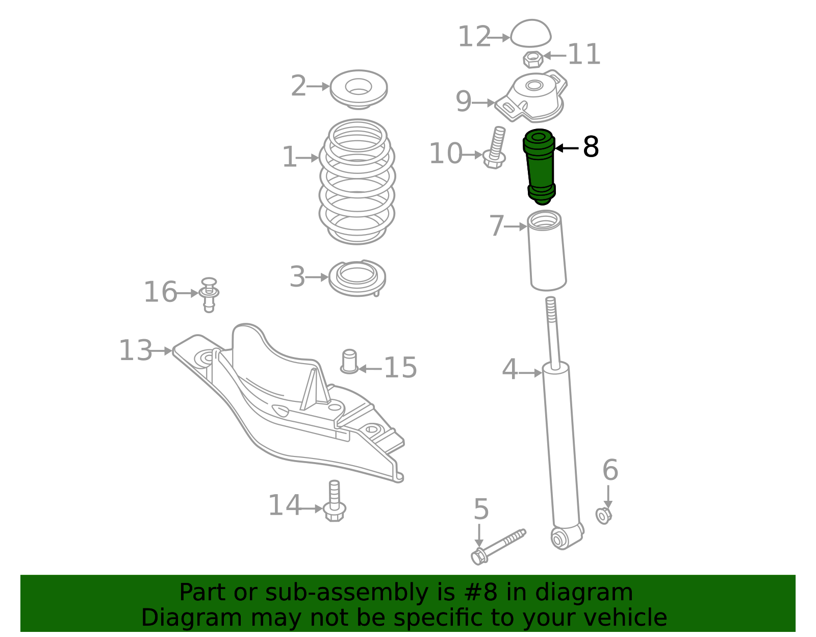 5Q0-511-357-H - Jounce Bumper 2019-2024 Audi Q3 | Audi OEM Parts