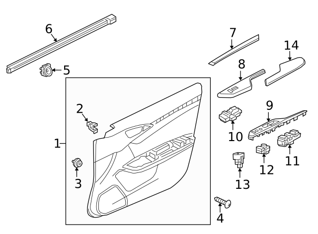 OEM 2016-2022 Honda Switch Panel 83597-TBA-A01ZA | Honda Automotive Parts