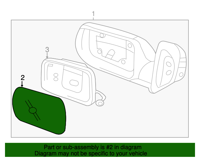 2007-2008 Hyundai Entourage Mirror Glass 87621-4D201 | Hyundai ...