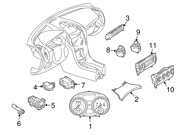 171-545-02-04 - Headlamp Switch 2005-2008 Mercedes-Benz | Mercedes-Benz ...