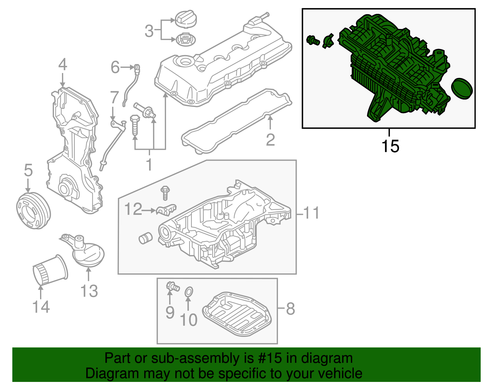2013-2018 Nissan Altima Intake Manifold 14001-3TA1E | Nissan Parts Central