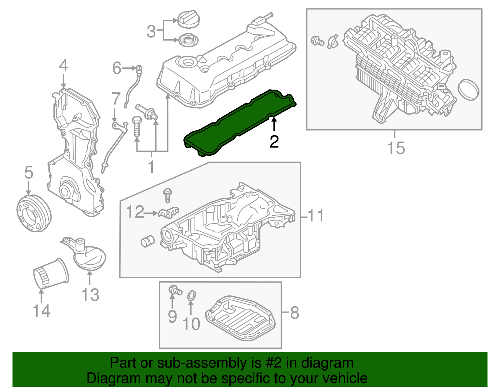 13270-3TS0A - Valve Cover Gasket 2013-2020 Nissan | Nissan Parts ...