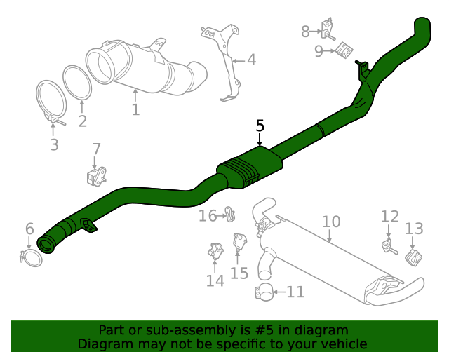 Genuine BMW 18-30-9-894-399 | Front Muffler | FREE Shipping on Most ...