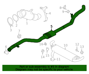 2024-2025 BMW X5 | Front Muffler | 18-30-5-A46-B43 | BMW OEM Parts Store