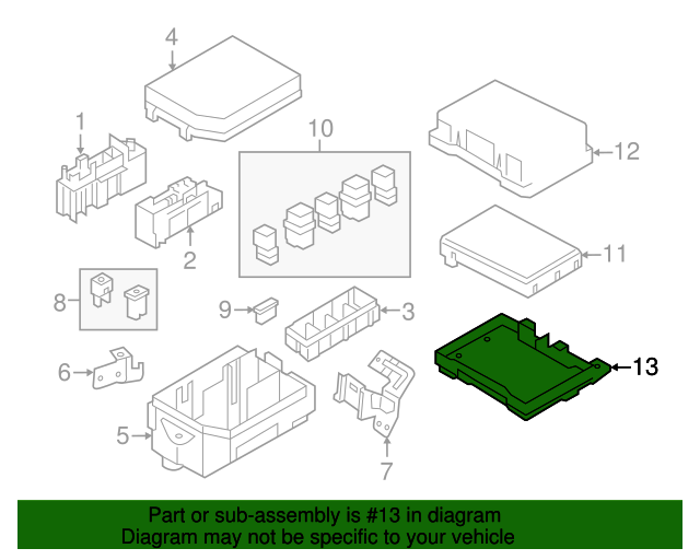 2012-2018 Infiniti Module Lower Cover 284B9-1MR0A | INFINITI