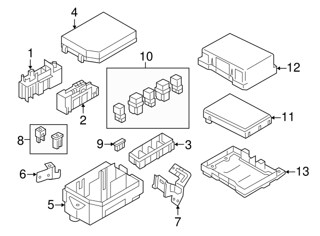 2012-2018 Infiniti Module Lower Cover 284B9-1MR0A | INFINITI
