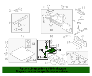 2010-2016 Porsche Panamera Trunk Floor Access Cover 970-551-055-01-9E0 ...