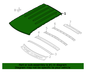 67111-K0000 - Roof Panel 2020-2022 Kia Soul | Kia.Parts Store