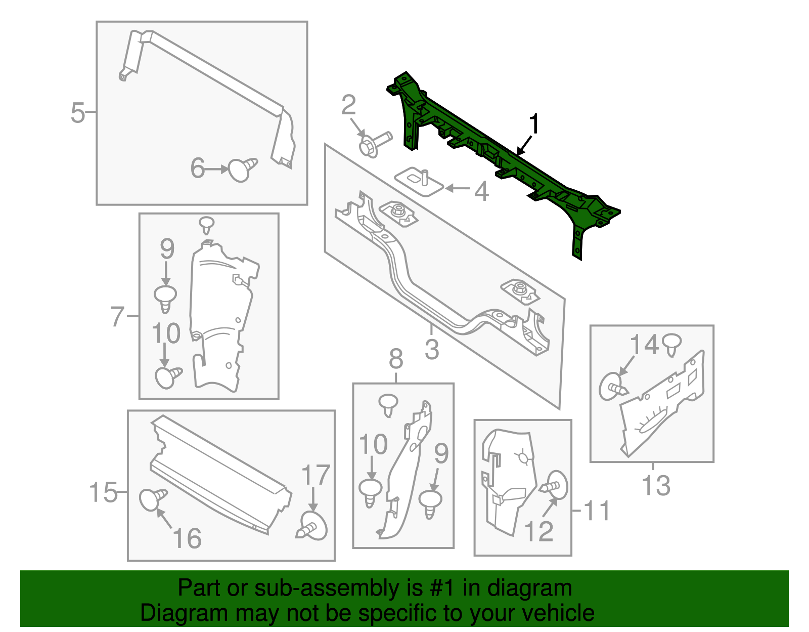 2011-2016 Ford OEM NEW 2011-2016 Ford F250 F350 Super Duty Upper Tie ...
