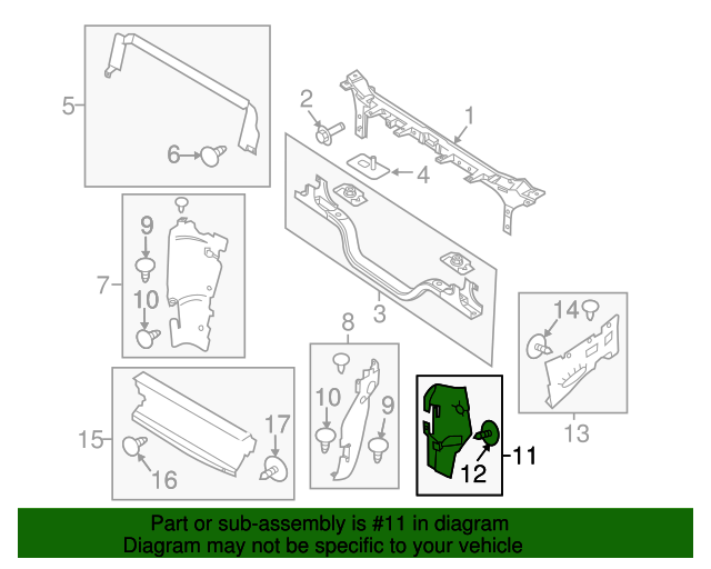 BC3Z-9E944-E 2011-2016 Ford Inner Shield | Fairway Ford Parts