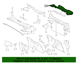 2019-2025 Toyota 2019-2024 Toyota - Cowl Top Panel 55701-02520 | Sparks ...