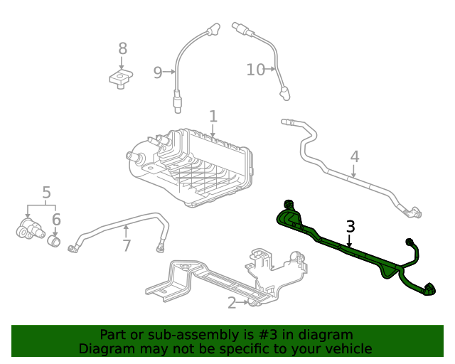 2021-2023 GM Evaporative Emission Hose 84886561 GM | GMPartsDirect.com