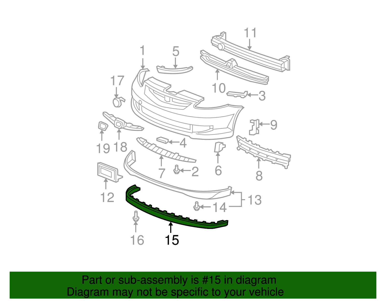 71110-SLN-A00 - Air Deflector 2007-2008 Honda Fit | Honda Parts Online