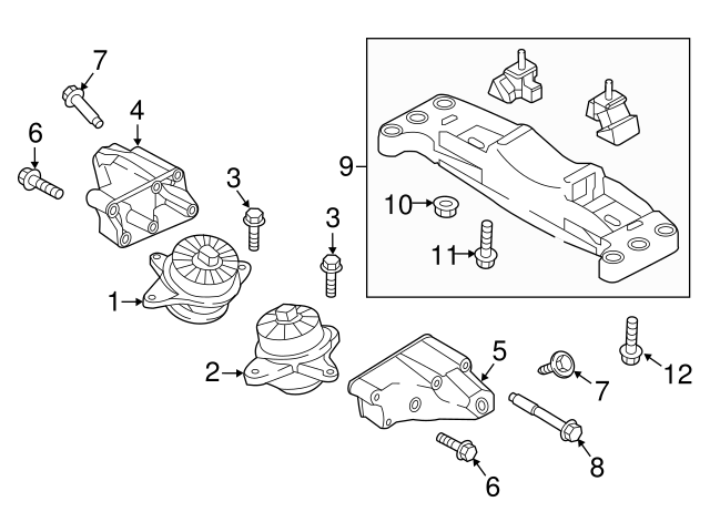 2015-2017 Kia K900 Trans Mount 21830-3T200 | Kia Parts Online