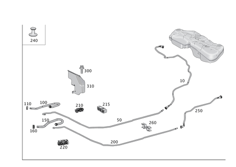 Fuel Lines, Diesel Vehicle for 2014 Mercedes-Benz GL 350 | Mercedes ...