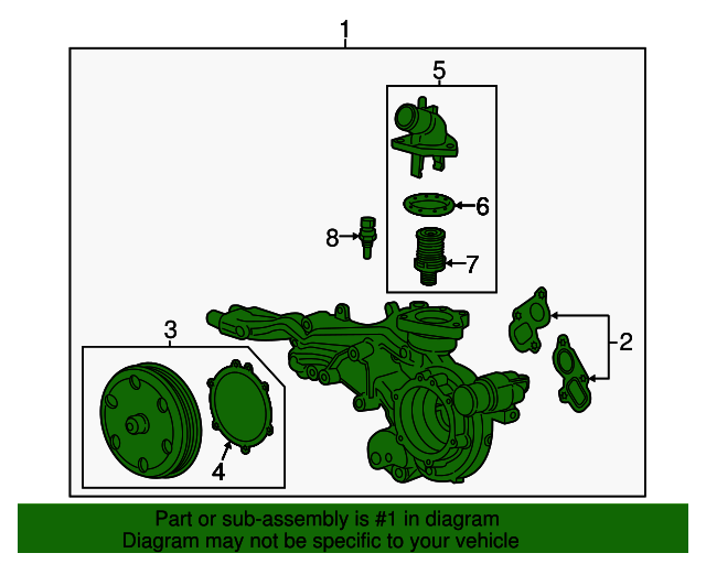 2014-2020 GM Engine Water Pump 12685257 GM | GMPartsDirect.com