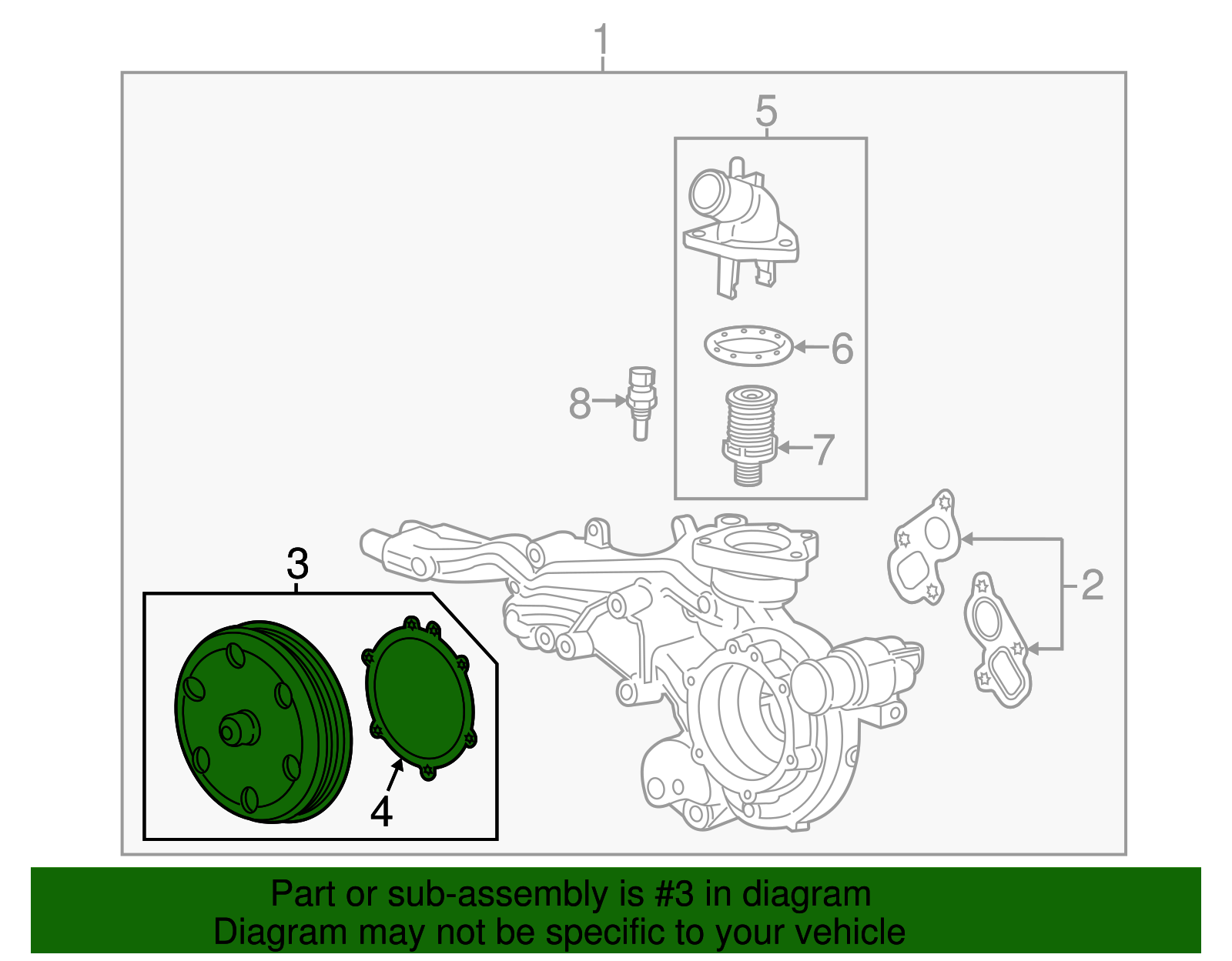 2014-2020 GM Engine Water Pump with Gasket 12692045 | GM Parts Center