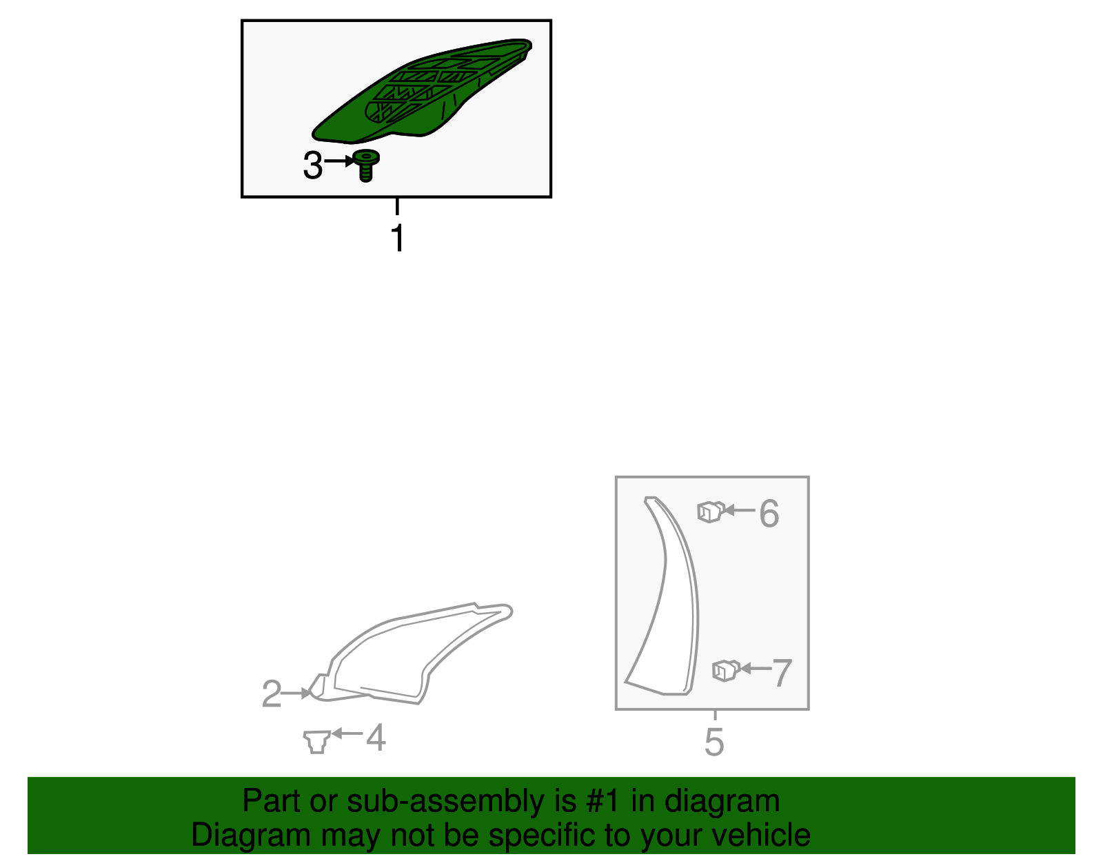 23440003 - Carbon Flash Metallic Passenger Side Quarter Panel Air Scoop ...