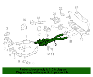 2012-2019 Mercedes-Benz Muffler 166-490-13-15-64 | MB Parts Center
