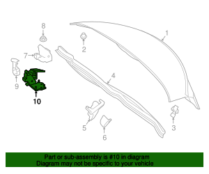 205-750-73-00 - Deck Lid Release Lever 2017-2023 Mercedes-Benz ...
