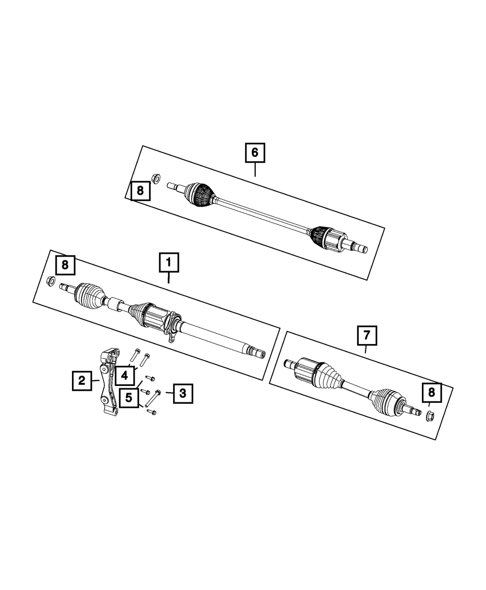 2017-2025 Chrysler Axle Half Shaft, Right 68494386aa | AutoNationParts.com