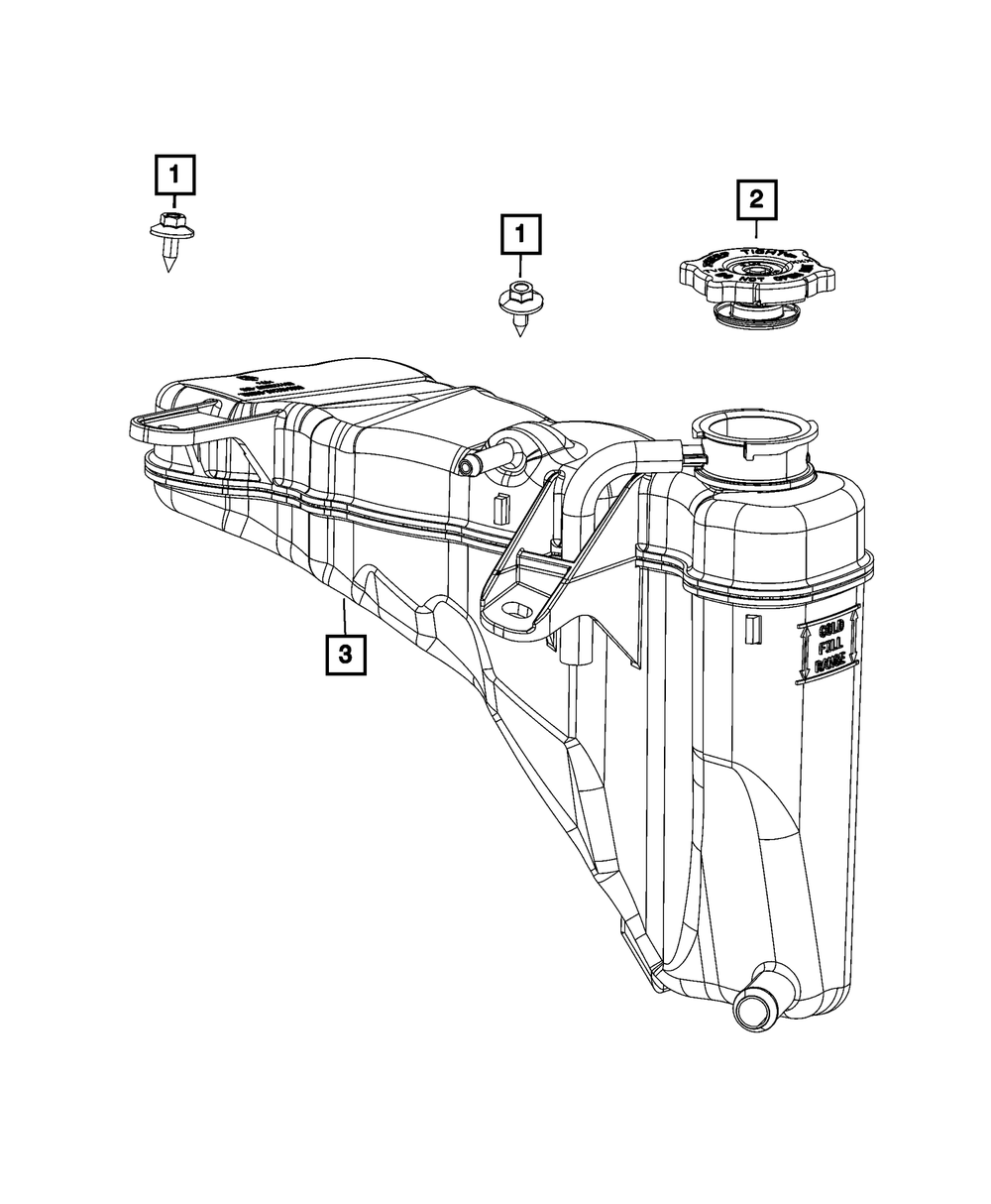 2015-2023 Mopar Coolant Recovery Bottle 68237637AB | Steve White Parts
