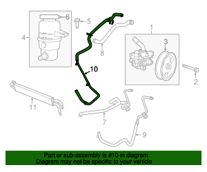 2011-2015 Mopar Return Hose 5154407AG | TascaParts.com