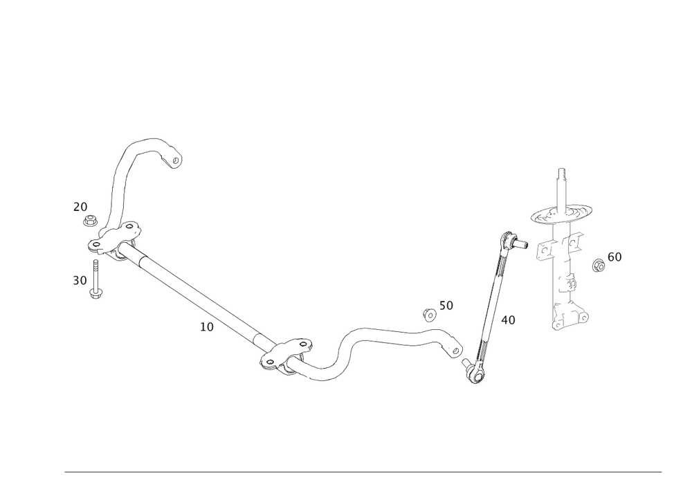 Tubular Torsion Bar 212-323-16-65-64 | MB OEM Parts