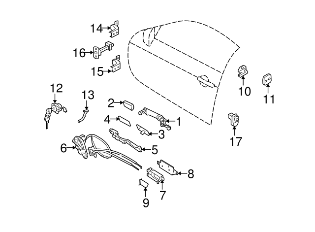 2008-2015 Infiniti Lock Cylinder H0601-JL00A | INFINITI Parts ...