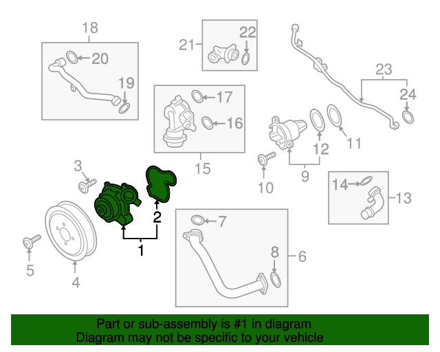 2017-2024 Porsche Water Pump 9A7-121-013-04 | OEM Parts Online