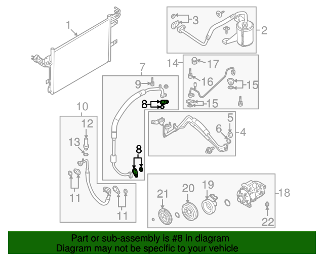 Genuine OEM Ford Part - A/C Refrigerant Line Seal Kit DL3Z-19B596-B ...